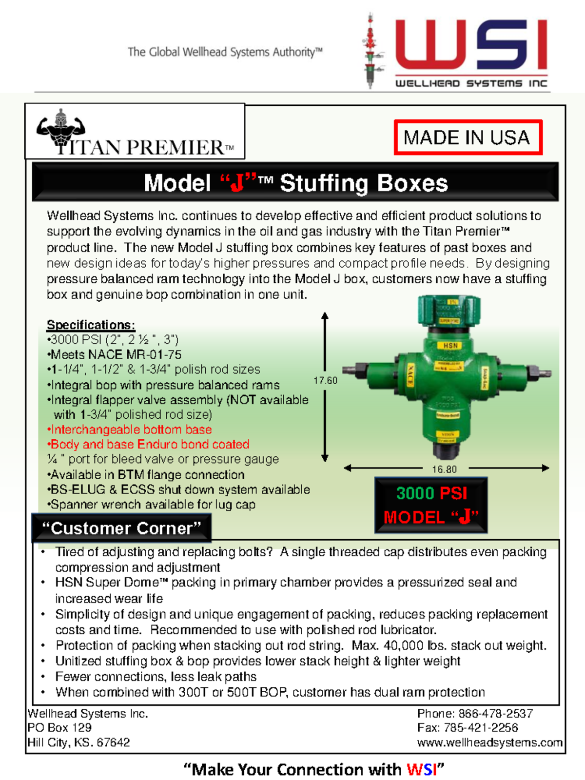 Model JStuffing Box 3000 - Wellhead Systems Inc. continues to develop ...