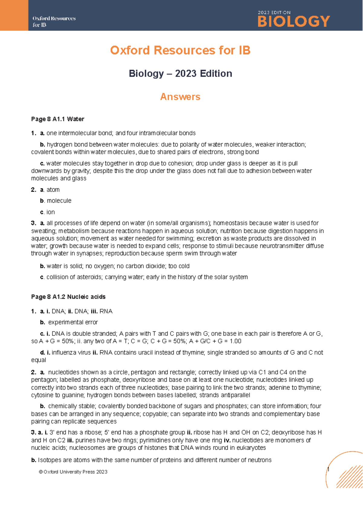 IB Biology Study Guide Answers - Oxford Resources for IB Biology – 2023 ...