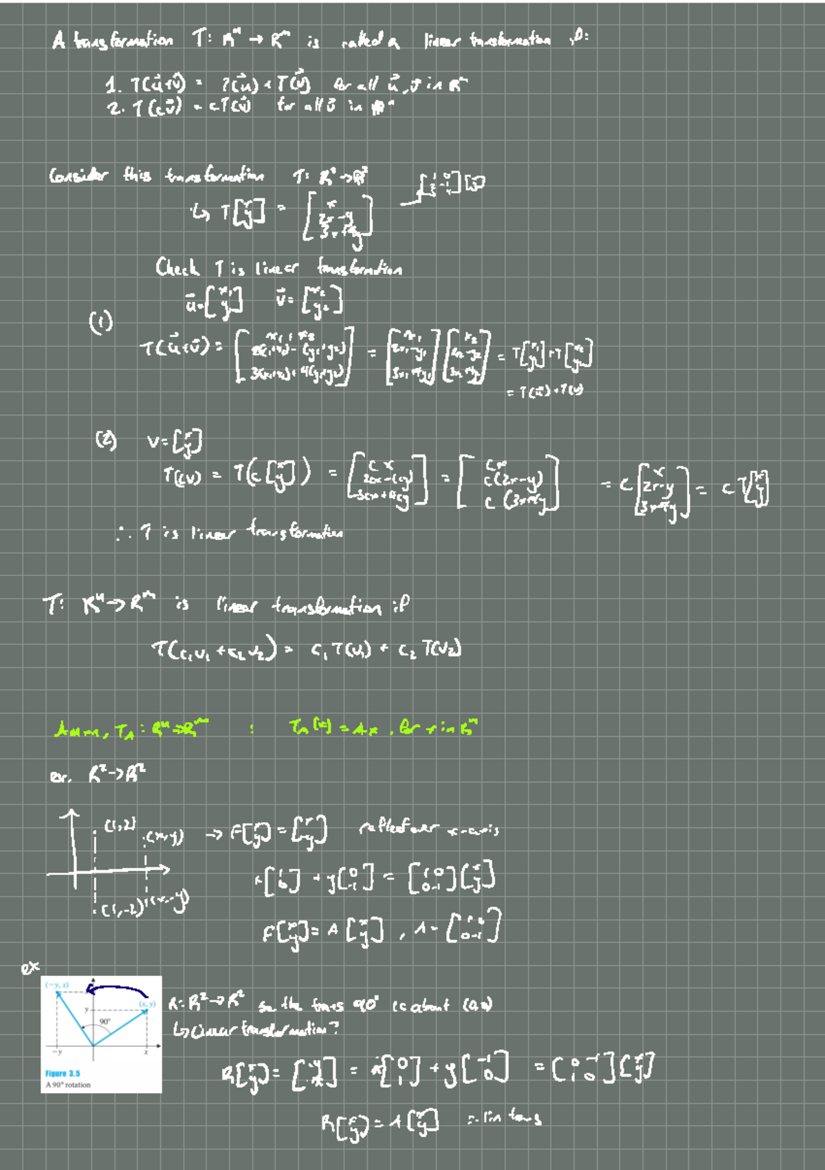 Intro to Linear Transformations - A transformation T R R is calleda linear transformation il 1 T ...