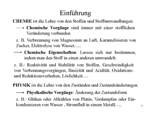 Probeklausur - Für die Allgemeine Chemie, zum üben. - Probeklausur B ...