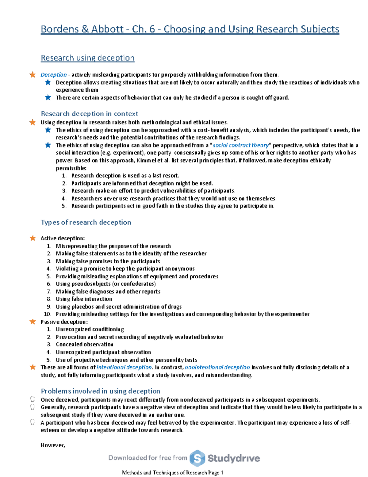Chapter 6 - Choosing and Using Research Subjects - Research using ...