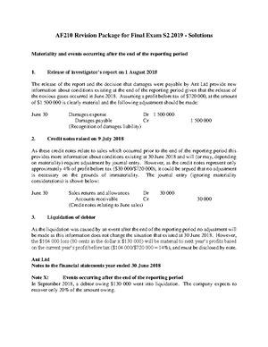 Af210 wk2 tt1 - tutorial 1 solutions - What are the key sources of ...