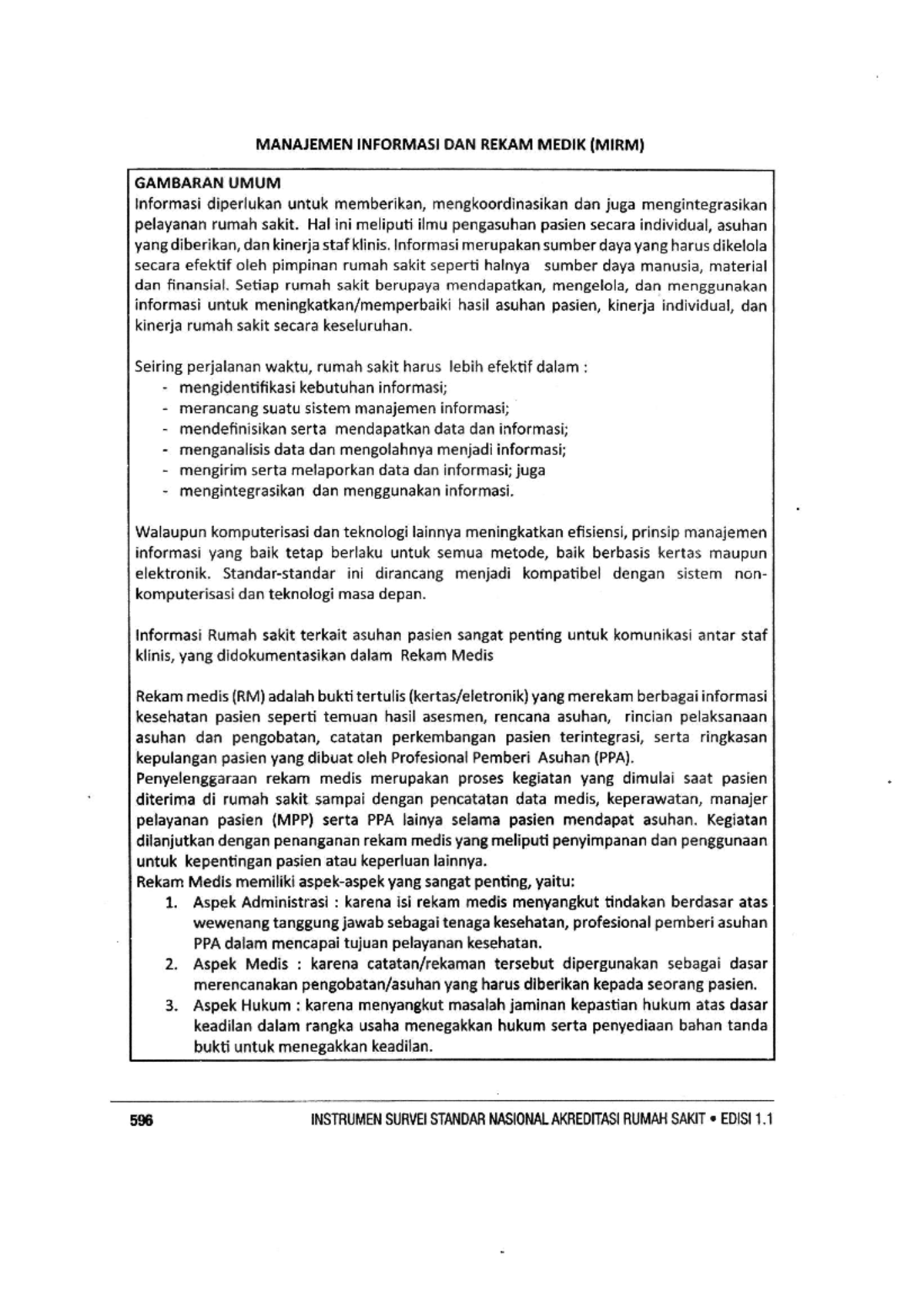 Snars-ed-1 - Snars - MANAJEMEN INFORMASI DAN REKAM MEDIK (MIRM) GAMBARAN UMUM Informasi ...