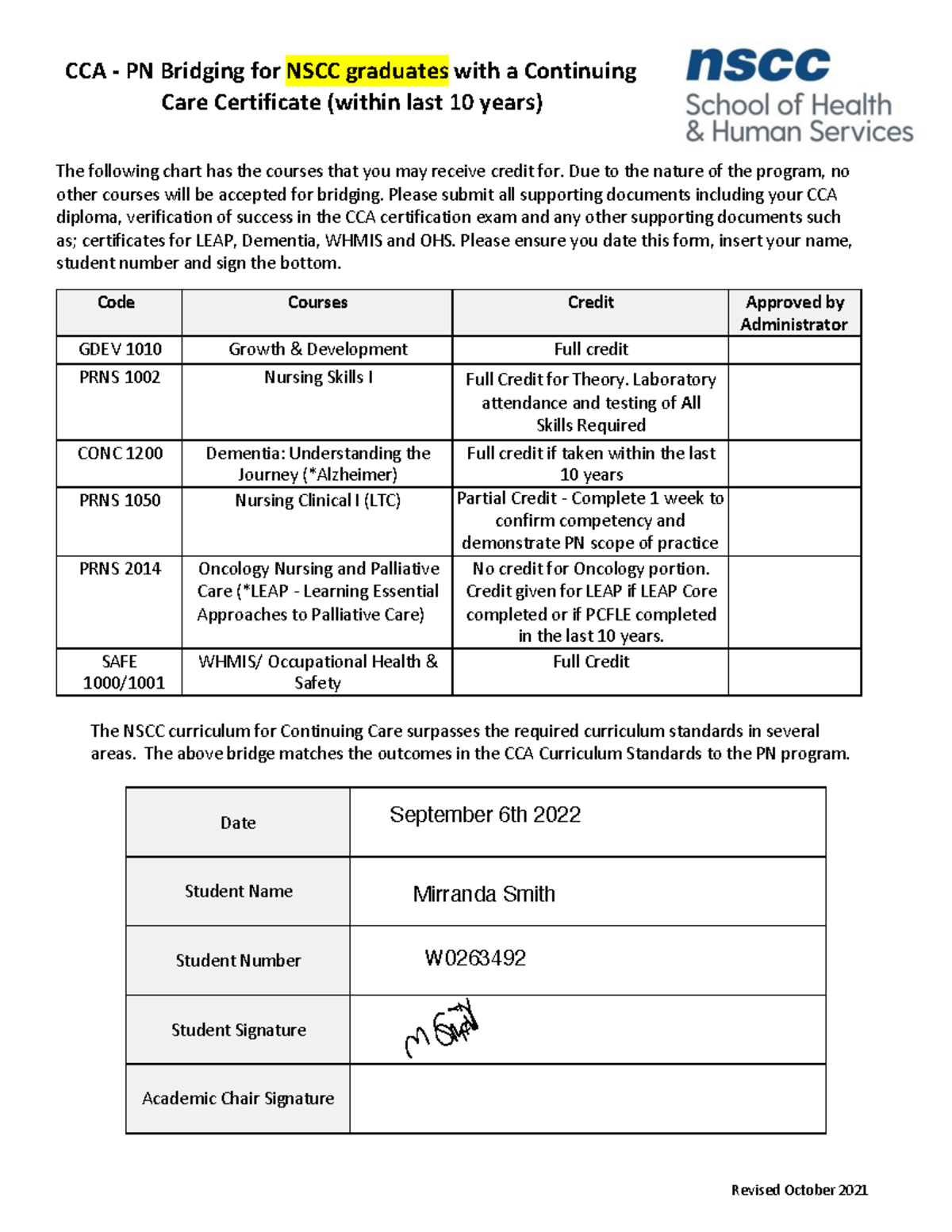 CCA to PN Bridging NSCC Grad September 2022 Final - CCA - PN Bridging ...