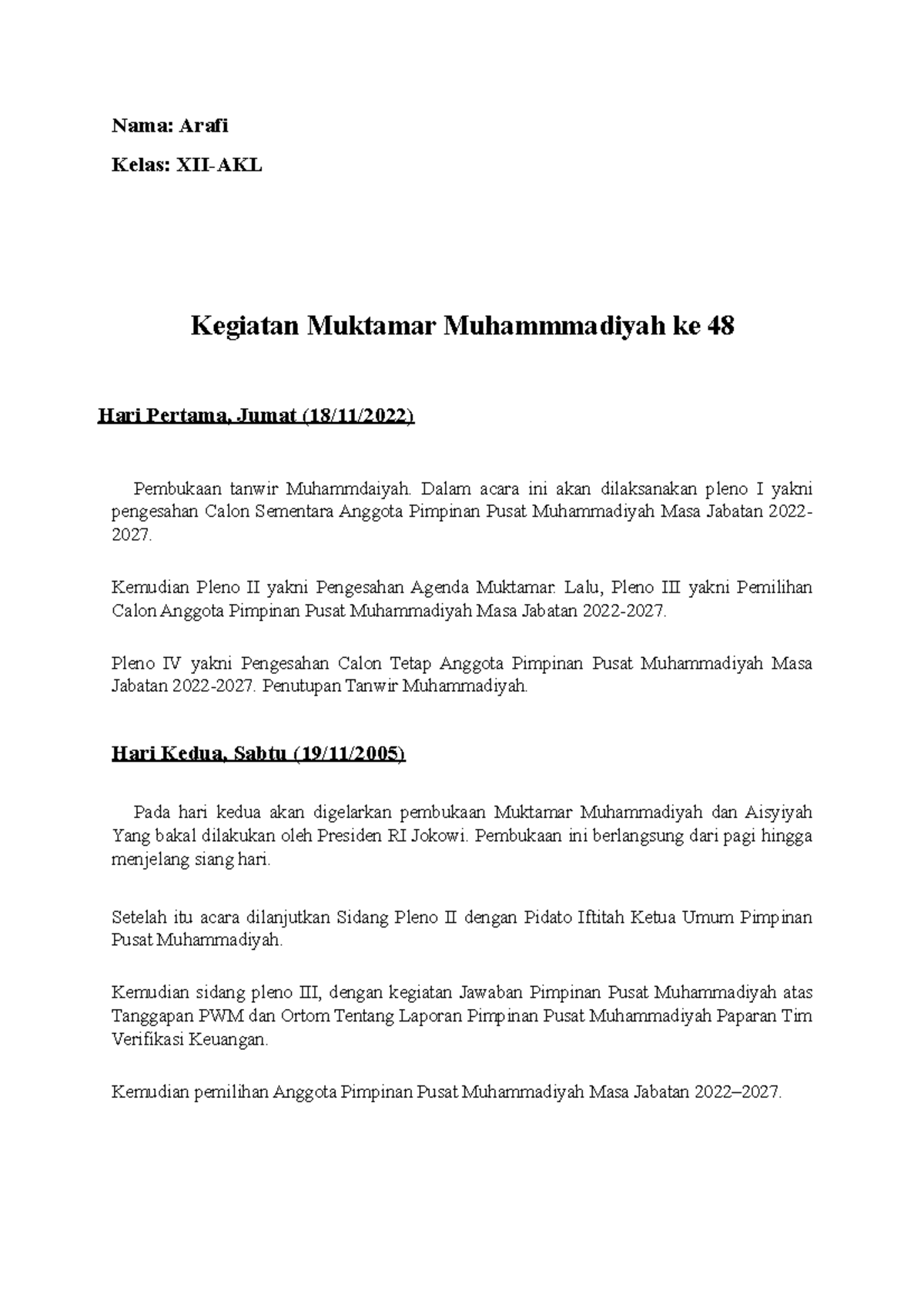 Muktamar dosq - Nama: Arafi Kelas: XII-AKL Kegiatan Muktamar ...