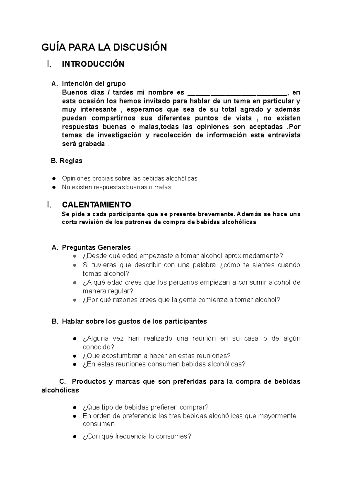 GUÍA focus original - GUÍA PARA LA DISCUSIÓN I. INTRODUCCIÓN A ...
