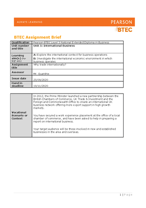 Unit 5 assigment 1 tesco and BT - UNIT 5 ASSIGMENT 1 INTERNATIONAL ...