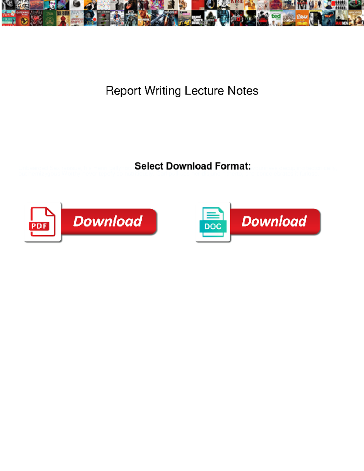Report writing lecture notes - Report Writing Lecture Notes Unbearded ...