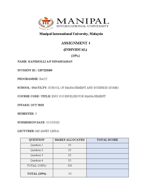 CASE 5 - case summary - Group Assignment :Group 3 School of Management ...