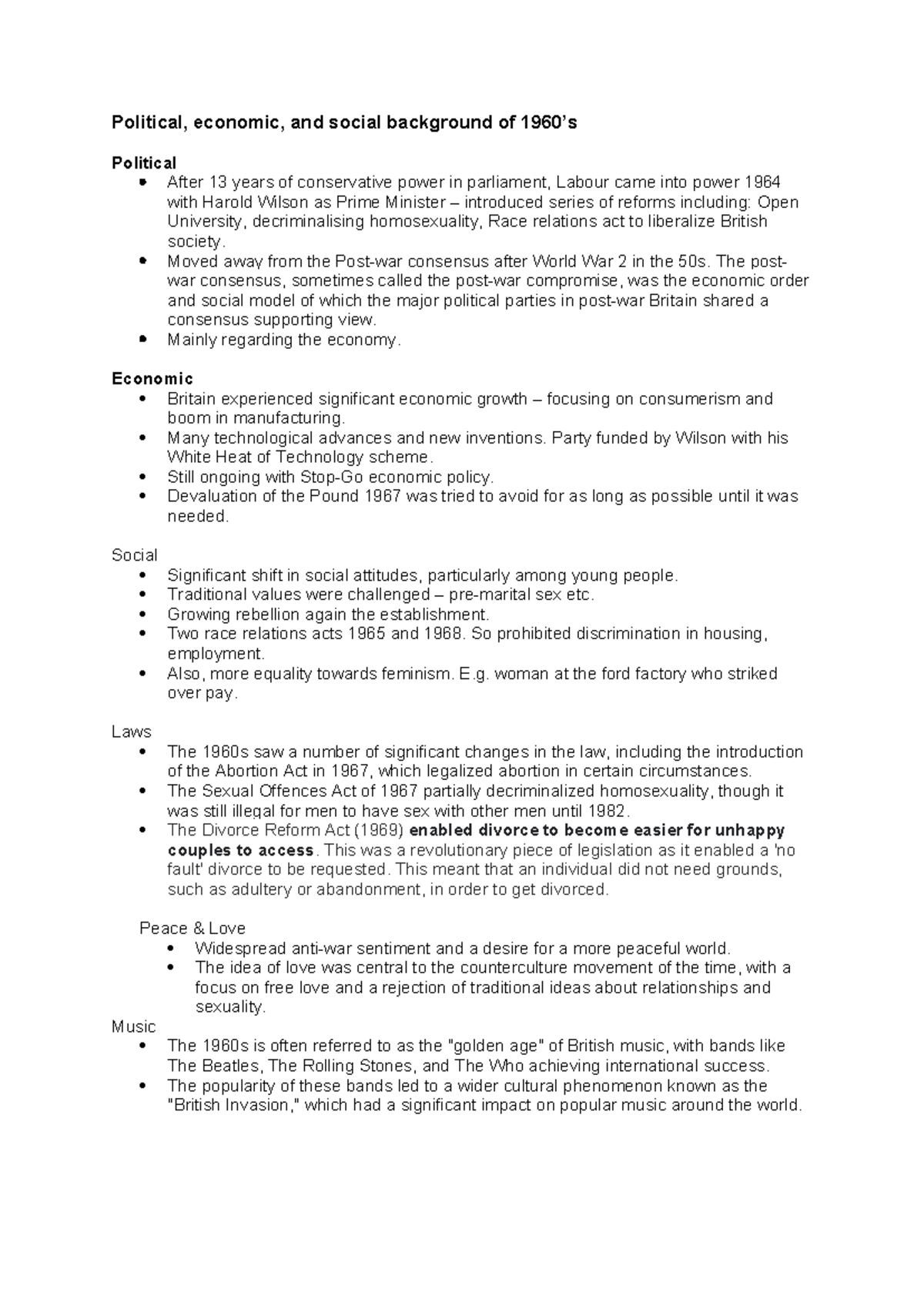 1960's situation ethics - Political, economic, and social background of ...