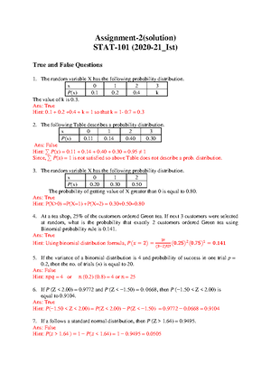 Assignment 5 - it is a useful materials to practice and know step by step solutions - Assignment ...