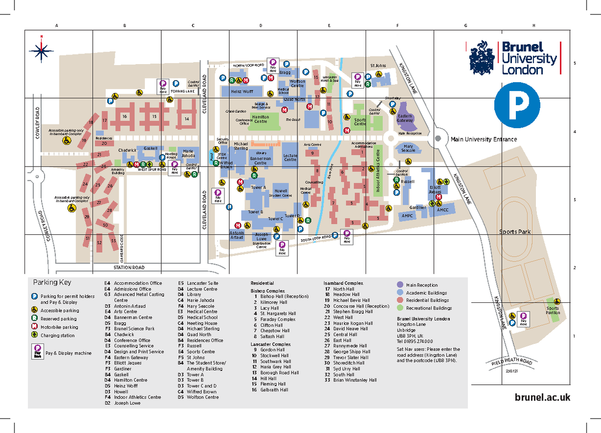 DPS 1099 2021 Parking Map Final 1 - Control barrier Crank Garden Heinz Wolff Bragg Wolfson ...