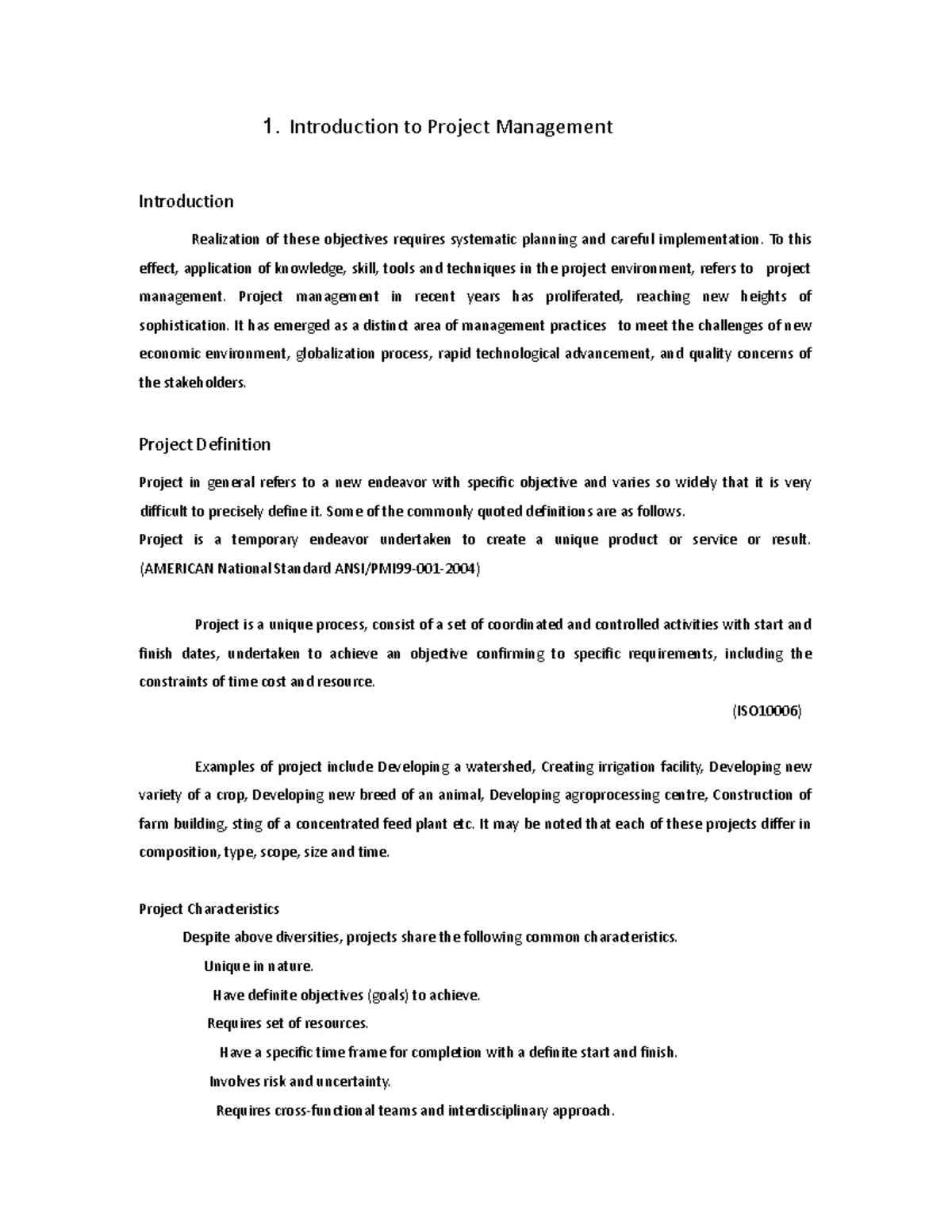 PM projects management - 1. Introduction to Project Management ...