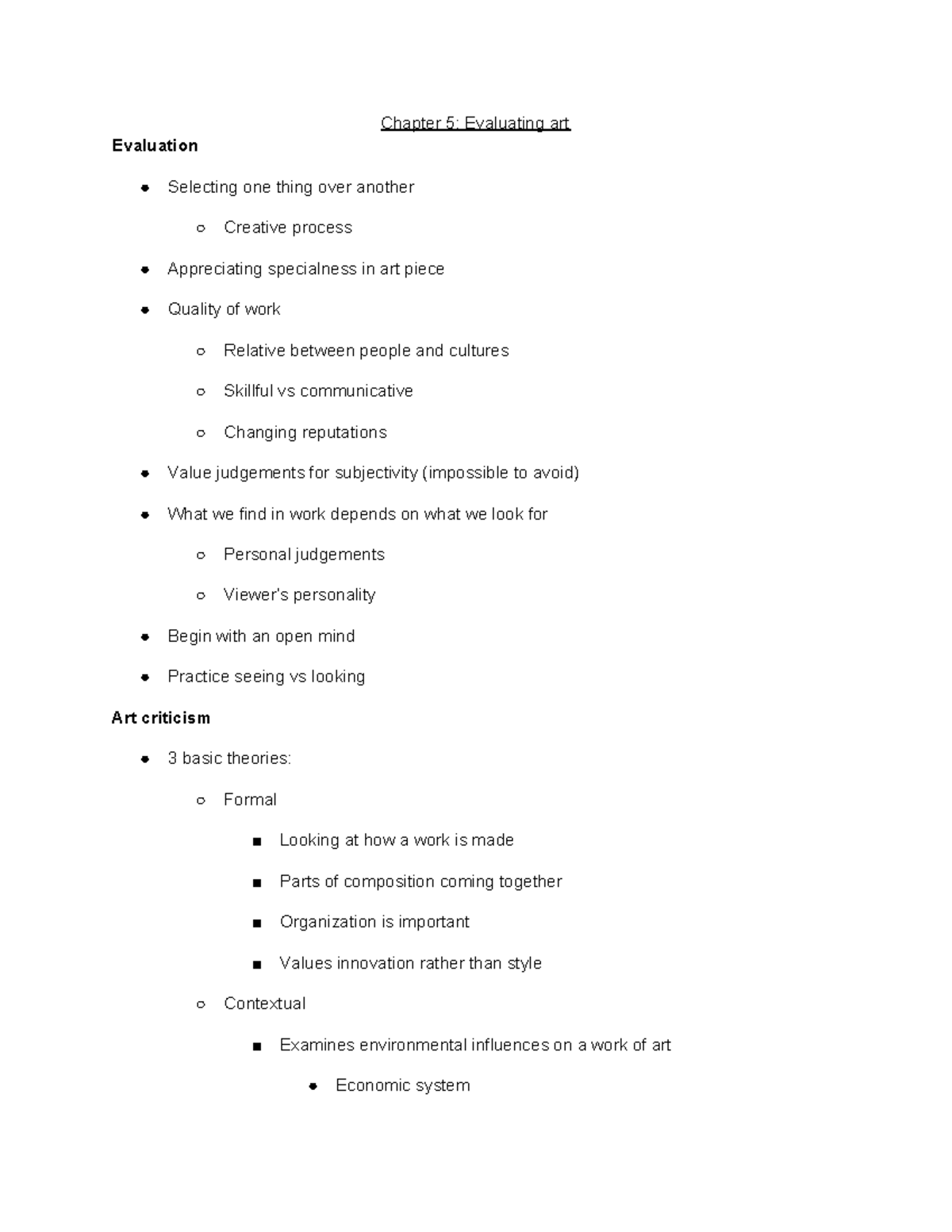 Art Appreciation Chapter 5 lecture - ARHI.1010 - UML - StuDocu