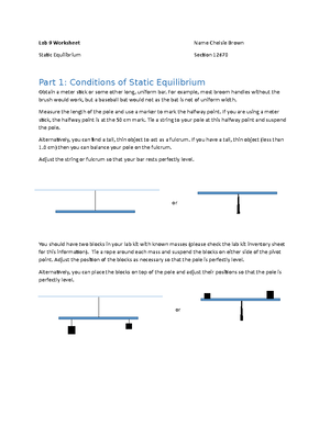 LAb 4 worksheet PHY 111 - for phy111 - Lab 4 Worksheet Name Chelsie ...