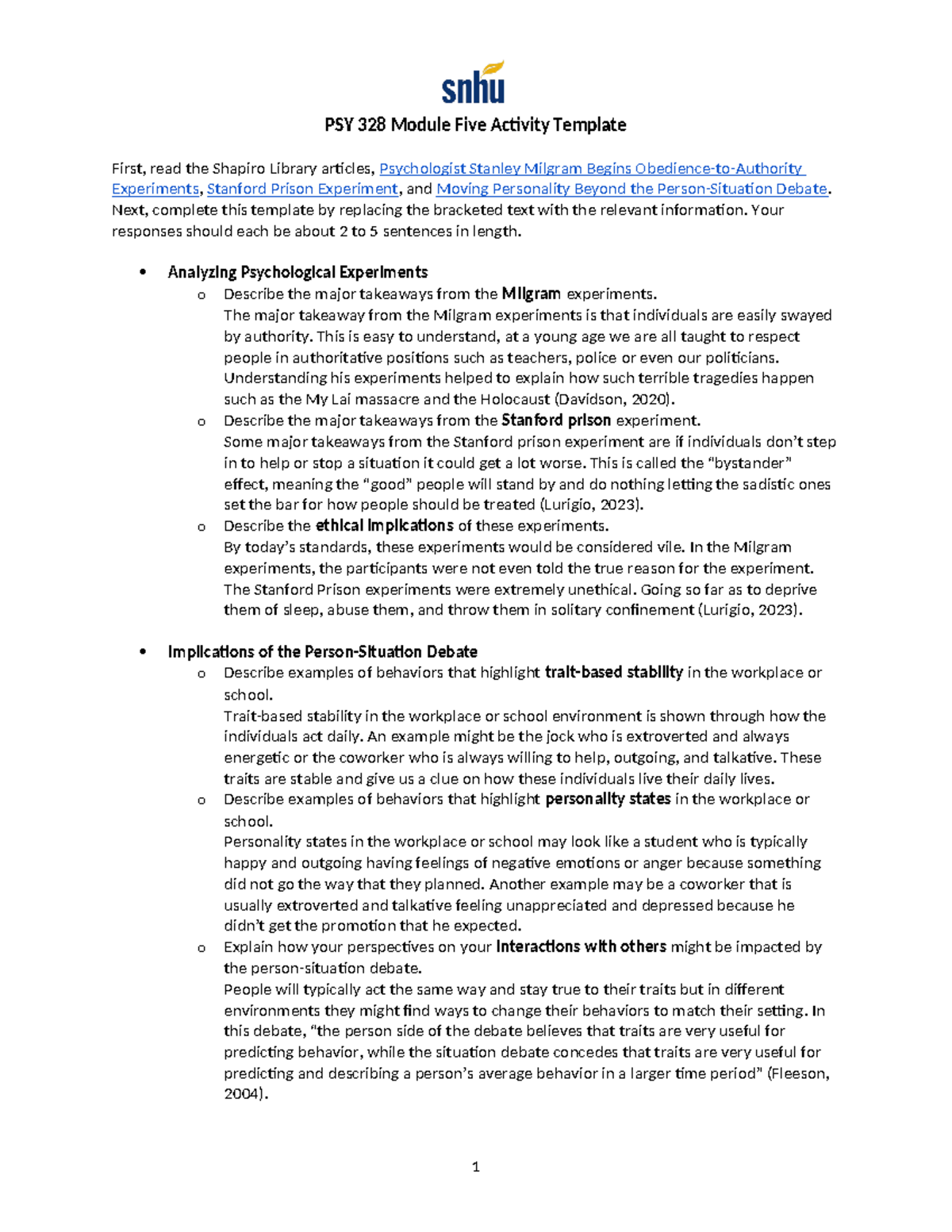Module Five Activity - Next, complete this template by replacing the ...
