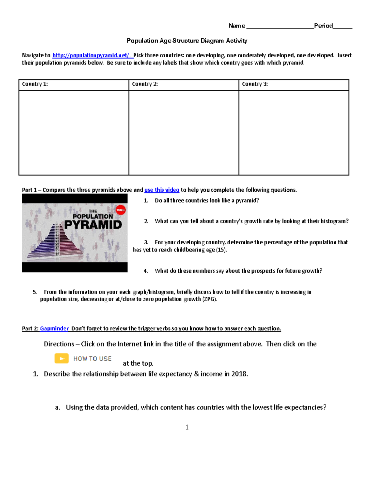 Age Structure Diagrams - Google Docs - Name Period Population Age ...