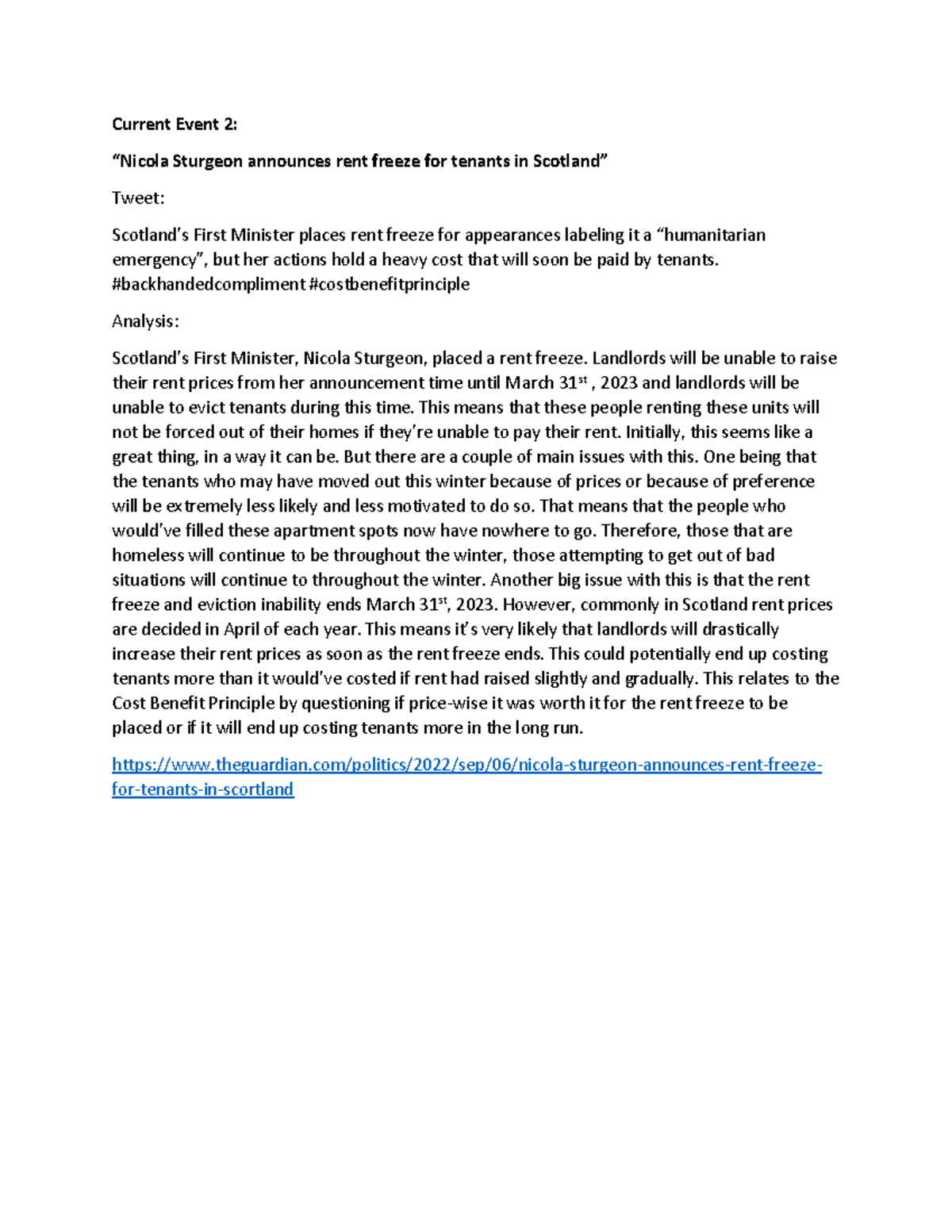 Current Event 2 - Writing a fictional twitter post and analysis through ...