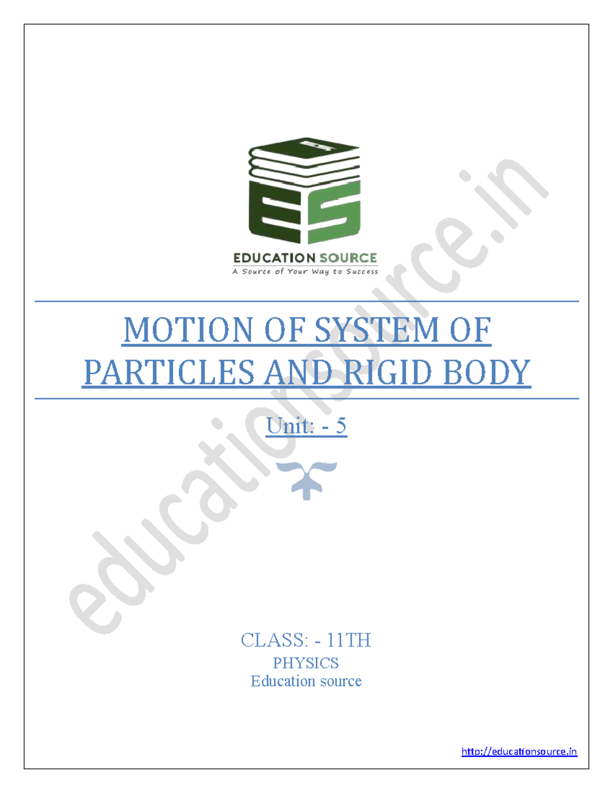 Class-11- Physics-Unit-5- Motion-OF- System-OF-Particle-and-rigid-body ...
