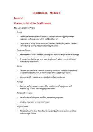 Construction Module 1 Notes - Module 1 Week 1: Equipment, Technology ...