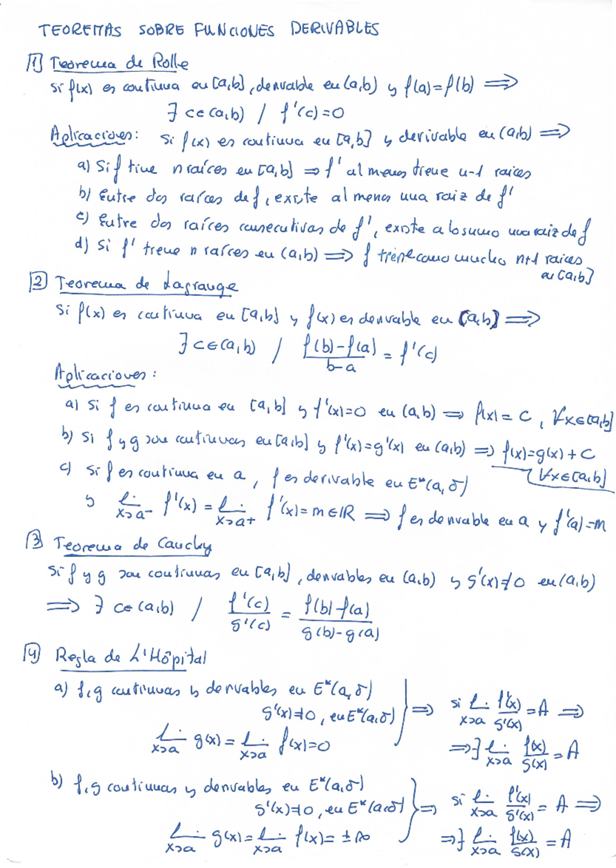 Teoremas Funciones Derivables - 1'E"oQe rrtls so~eo F\k (lollES ...