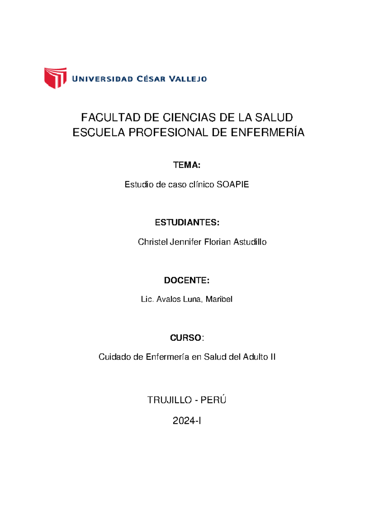 Soapie Adulto II - apuntes - FACULTAD DE CIENCIAS DE LA SALUD ESCUELA ...