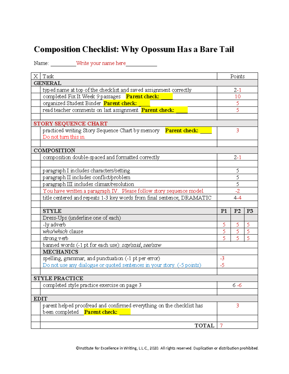 Londonn Williams A8 Graded Assignment - Composition Checklist: Why ...