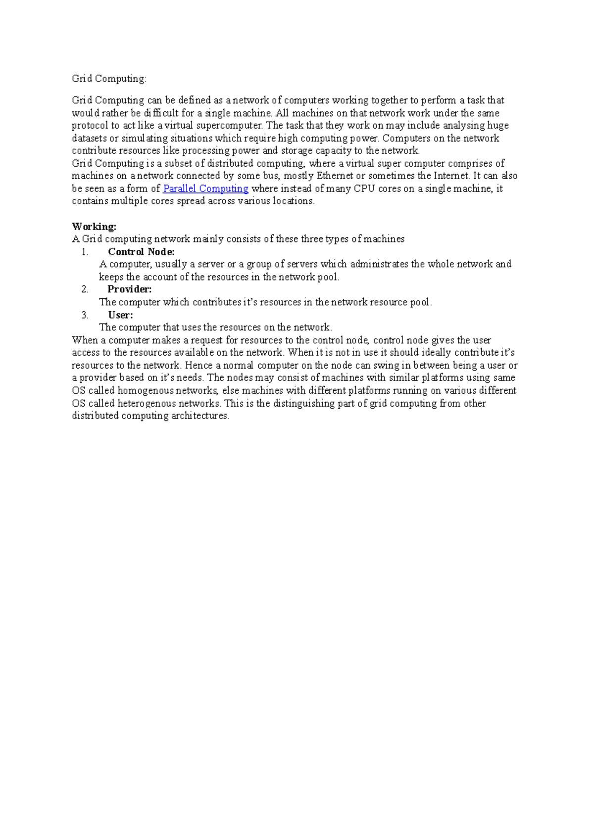 Grid Computing No More Grid Computing Grid Computing Can Be Defined As A Network Of