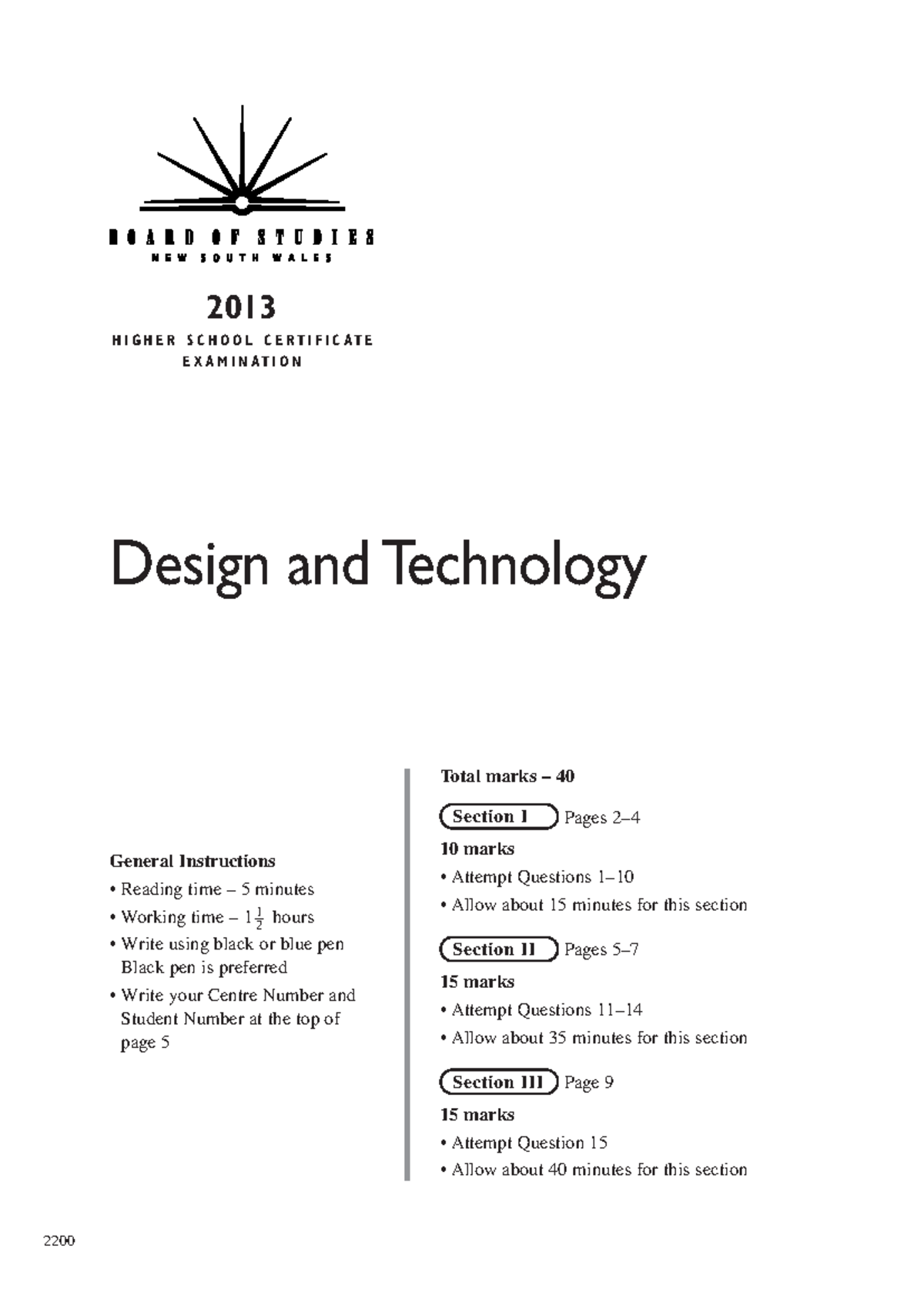 design-tech-hsc-exam-2013.pdf working on practice test - 2013 H I G H E ...