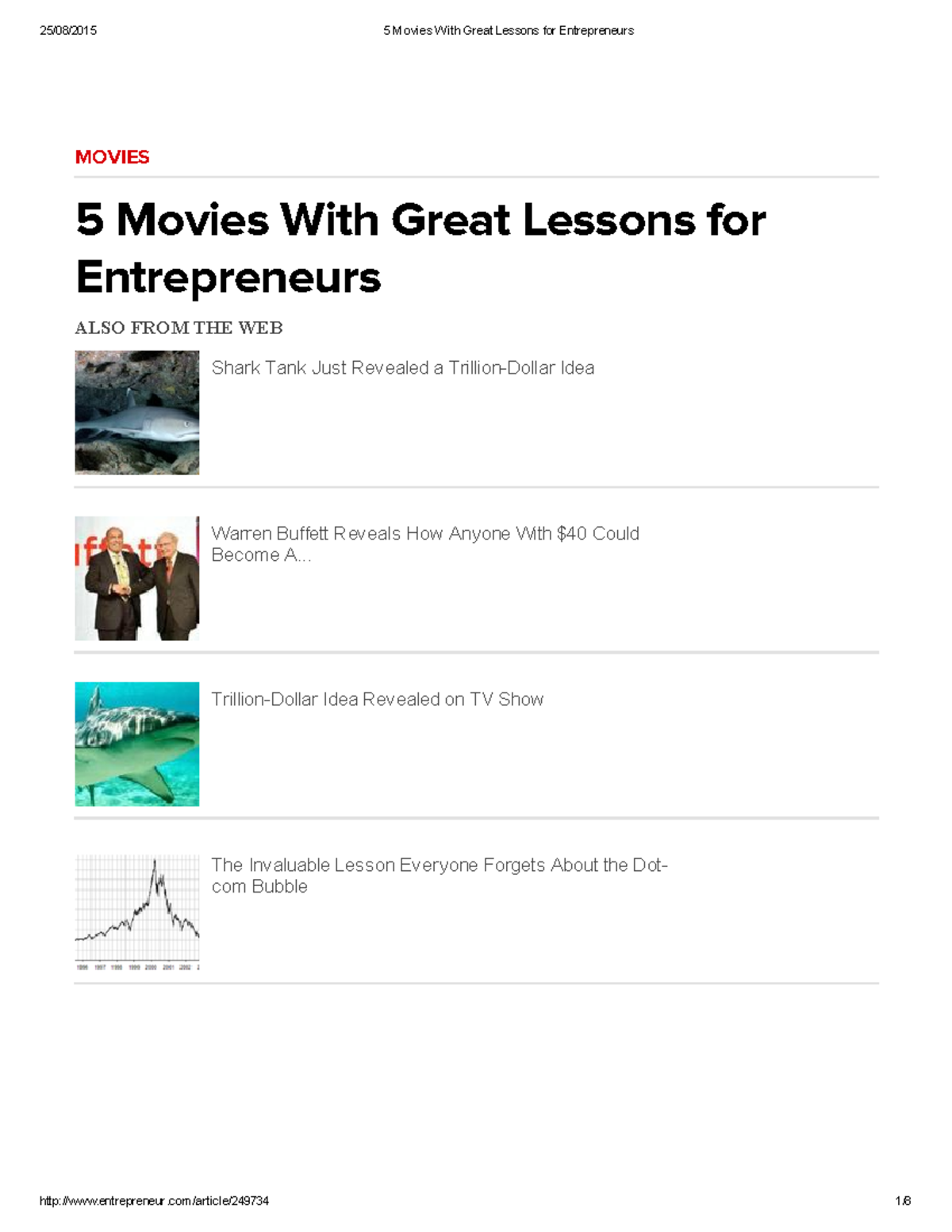 5 Movies With Great Lessons for Entrepreneurs - MOVIES 5 Movies With ...