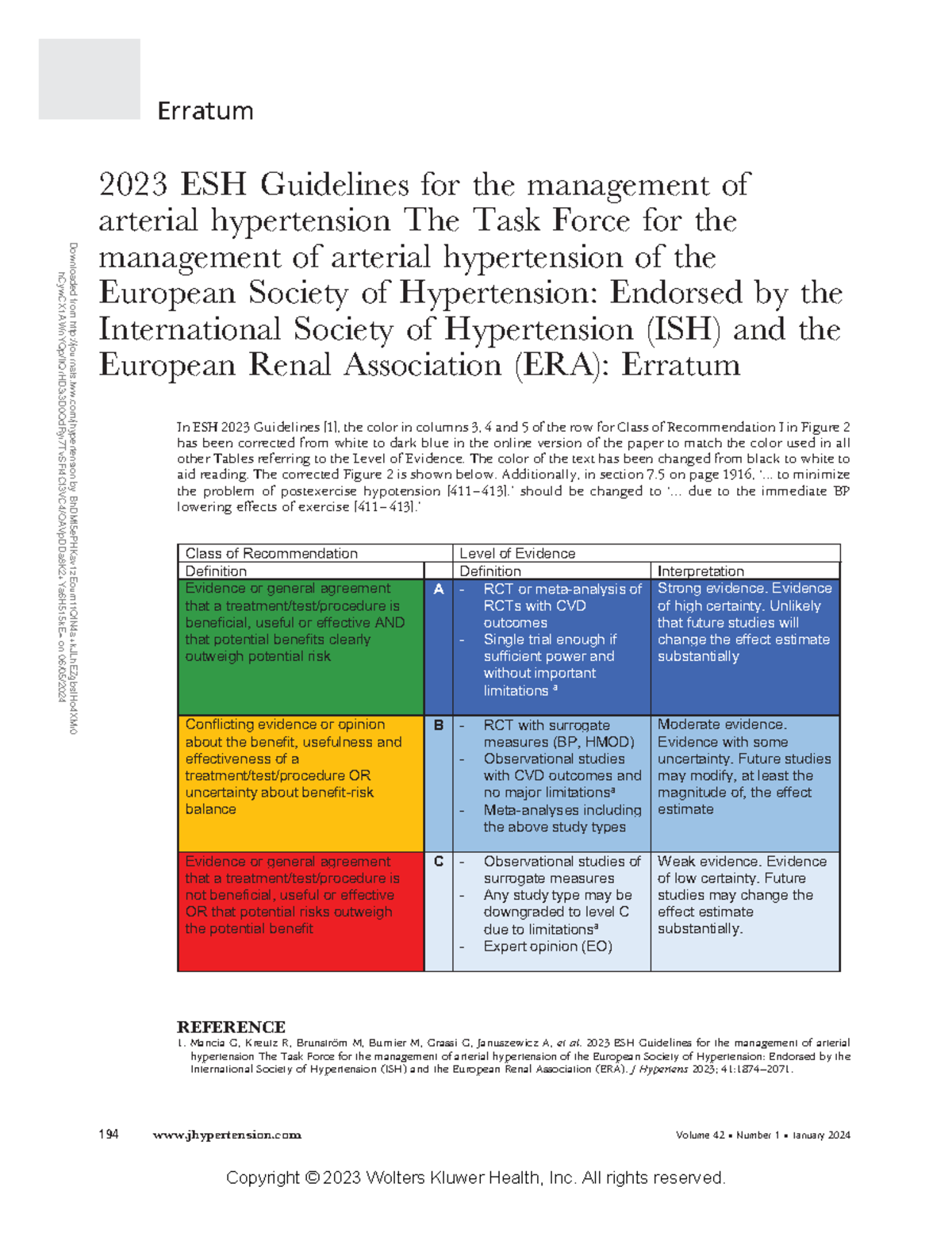 2023 esh guidelines for the management of arterial - 2023 ESH ...