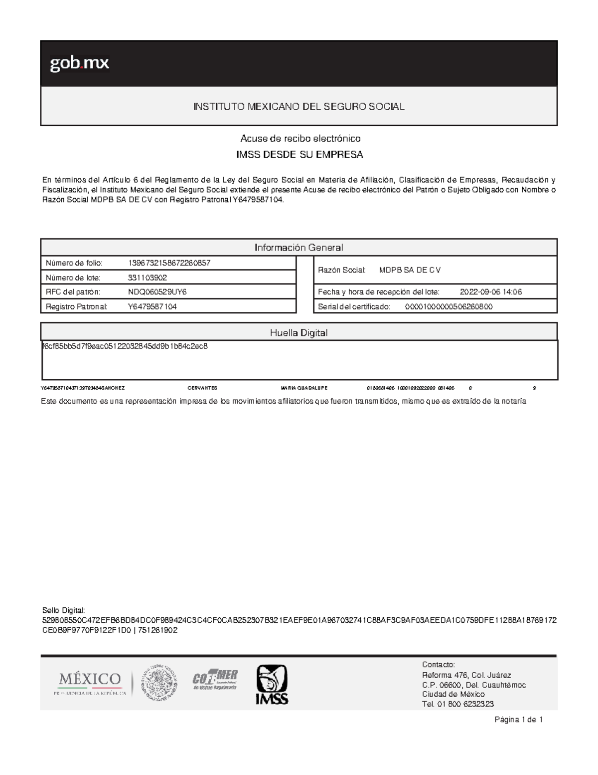 Prealta Maria Guadalupe Sanchez Cervantes - INSTITUTO MEXICANO DEL ...