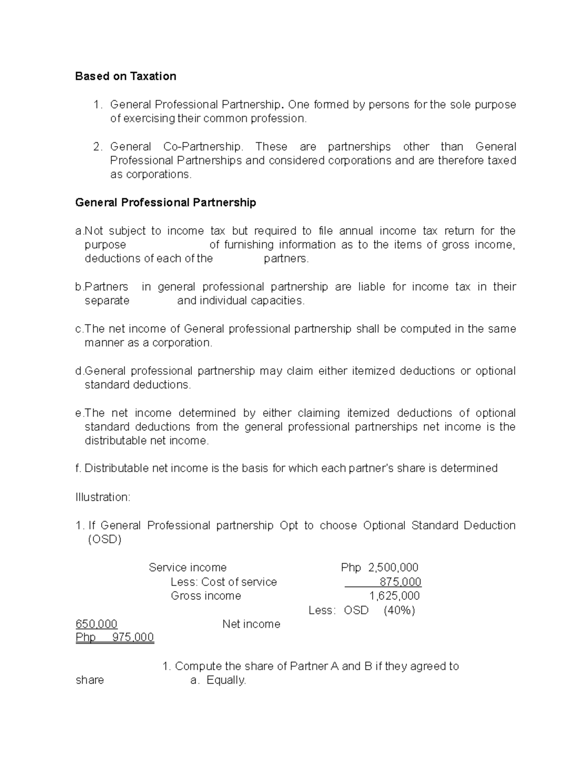 Income Taxation- Lecture Notes-PART 7 - Based on Taxation General ...
