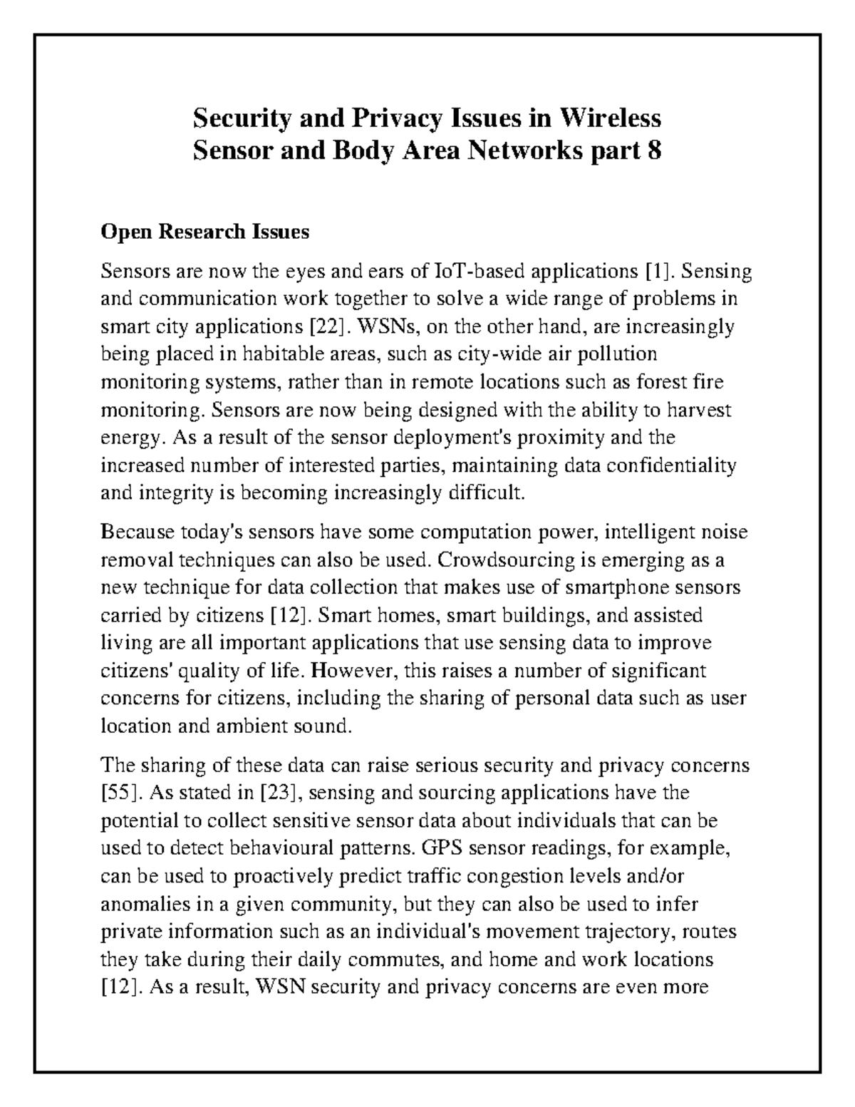 Security and Privacy Issues in Wireless part 8 - Security and Privacy ...