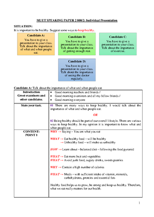 Collection OF MUET 2020 Sample Speaking Questions - A COLLECTION OF ...