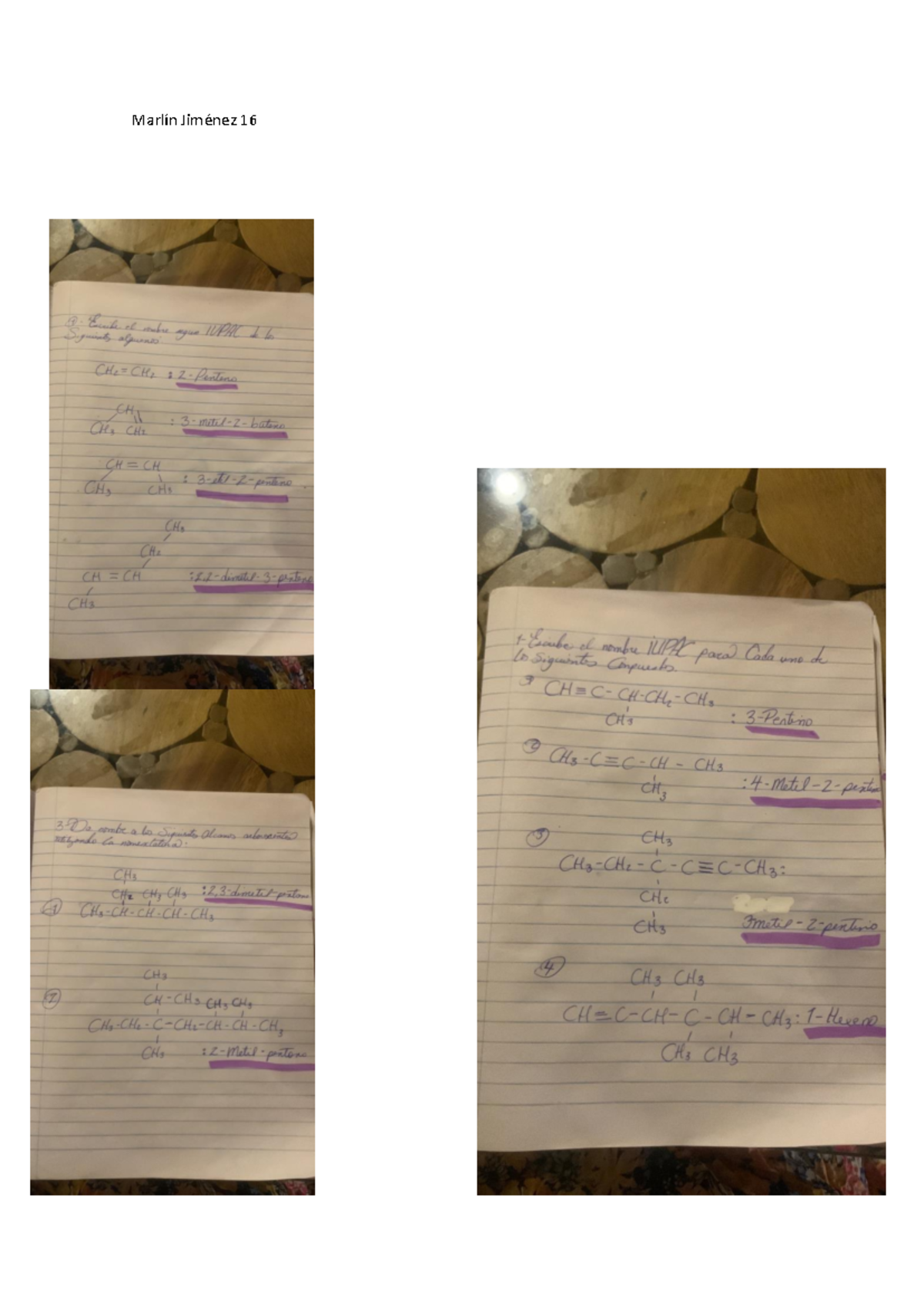 Química - Dengue - Marlín Jiménez 16 Signints cl rembre regue IUPAC de ...