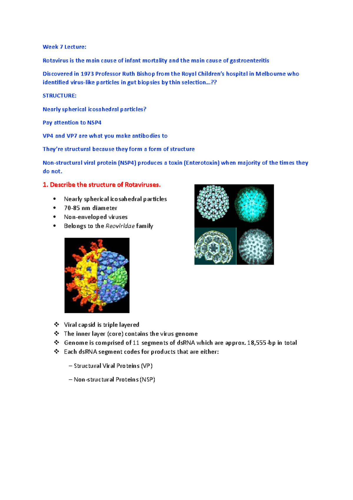 End of semester virology feedback qns and answers - Week 7 Lecture ...