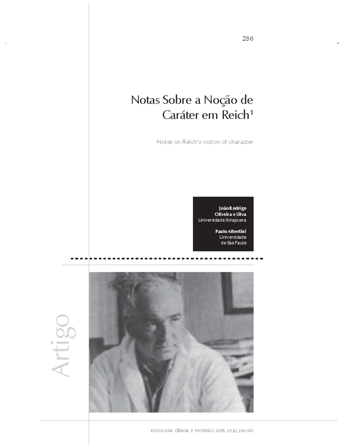 Notas Sobre a Noção de carater em reich - Notas Sobre a Noção de ...