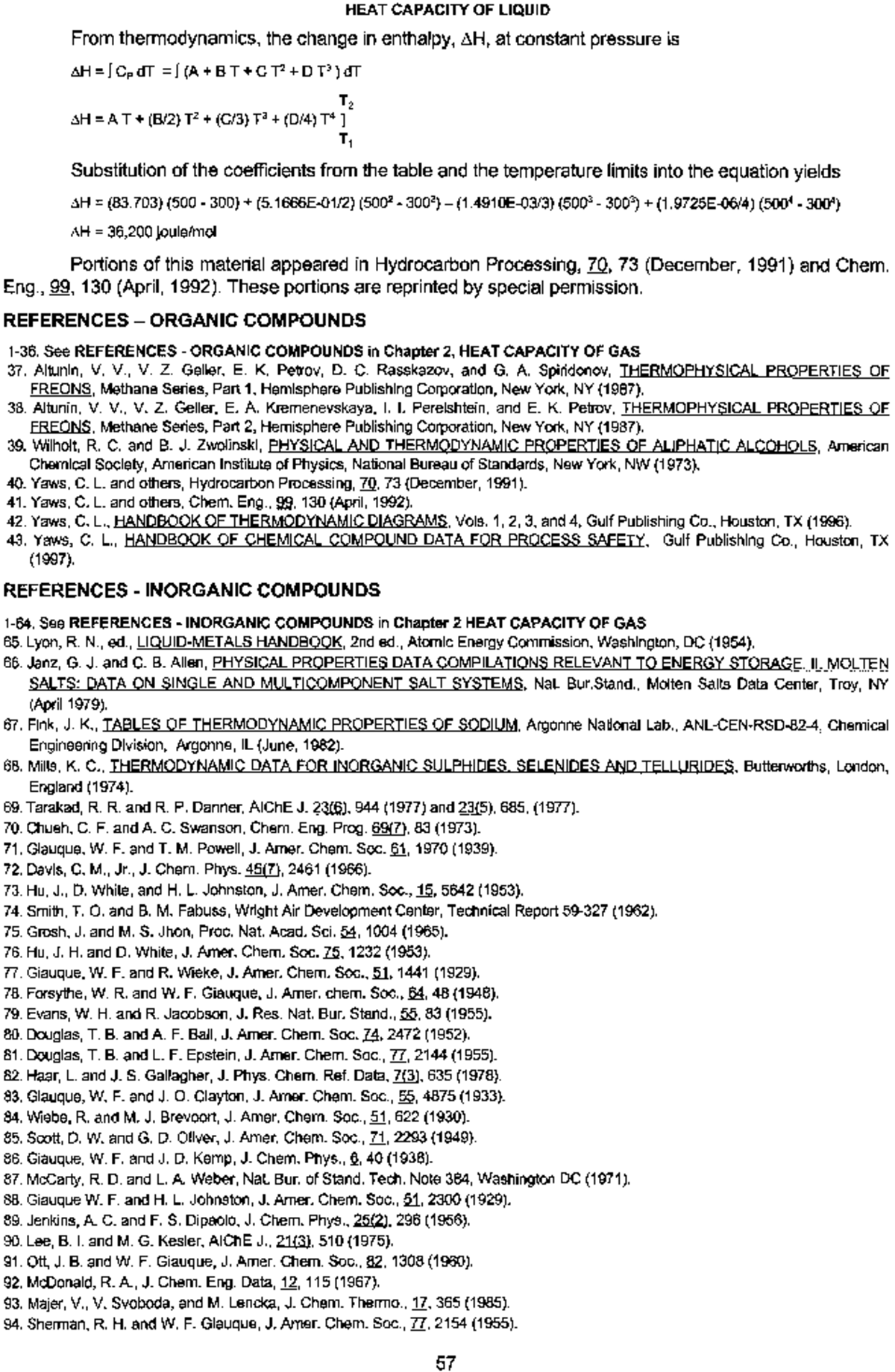 Chemical Properties Handbook Physical, Thermodynamics, Engironmental ...