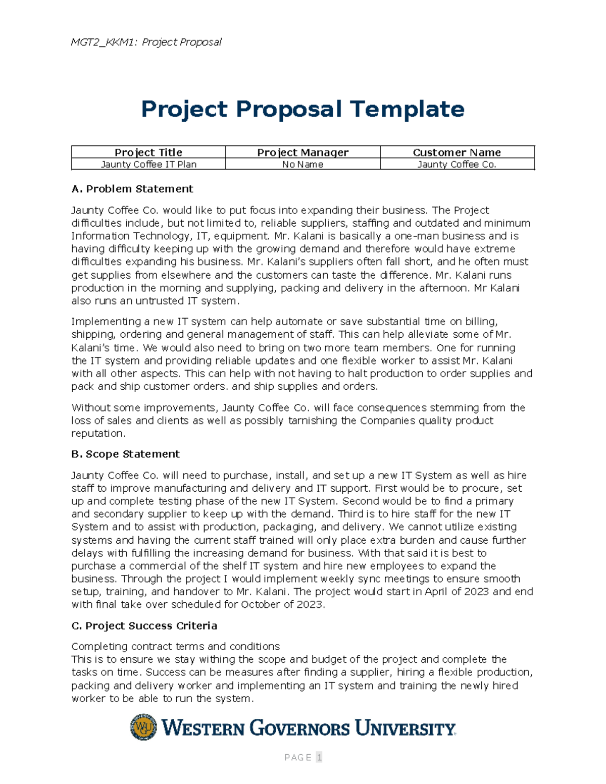 Project Proposal MTG2 - MGT2_KKM1: Project Proposal Project Proposal ...