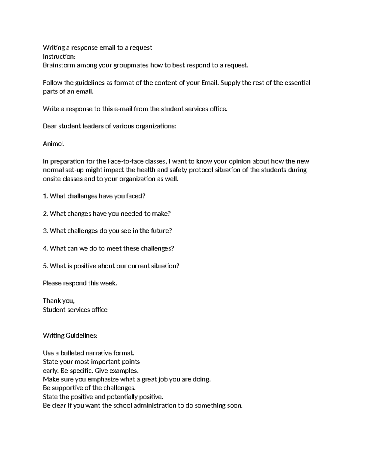 3-writing response letter to a request - Writing a response email to a ...