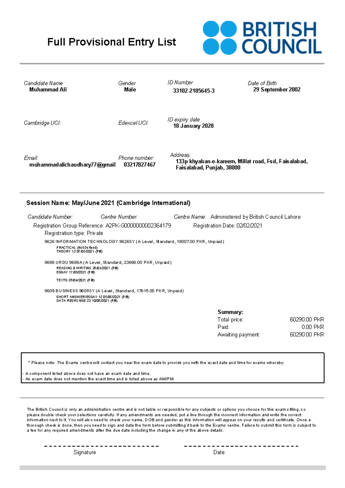 Full Registration Summary Report 20210202 - Full Provisional Entry List ...