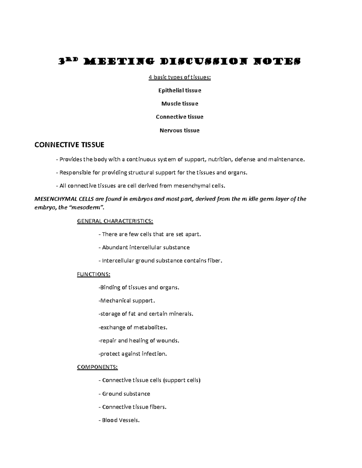 3RD Meeting Discussion Notes LEC - 3 RD MEETING DISCUSSION NOTES 4 ...