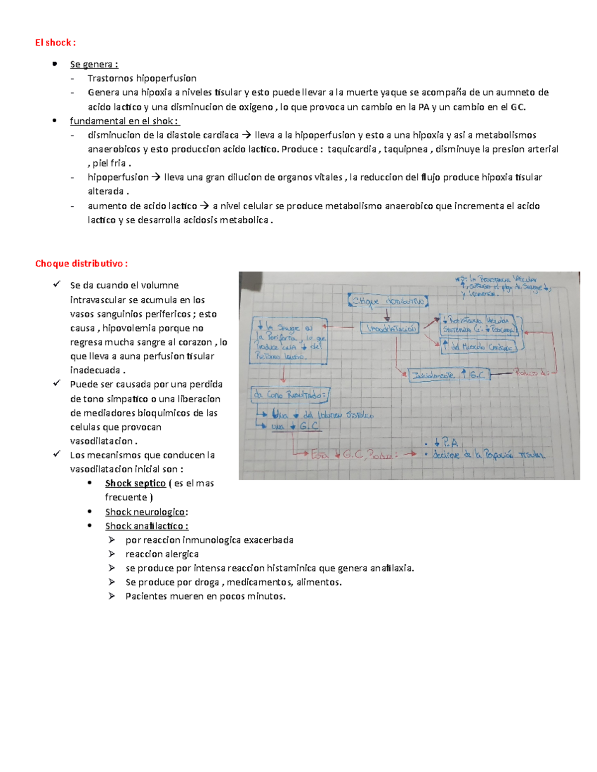 Sepsis y shock septico - El shock : Se genera : - Trastornos ...