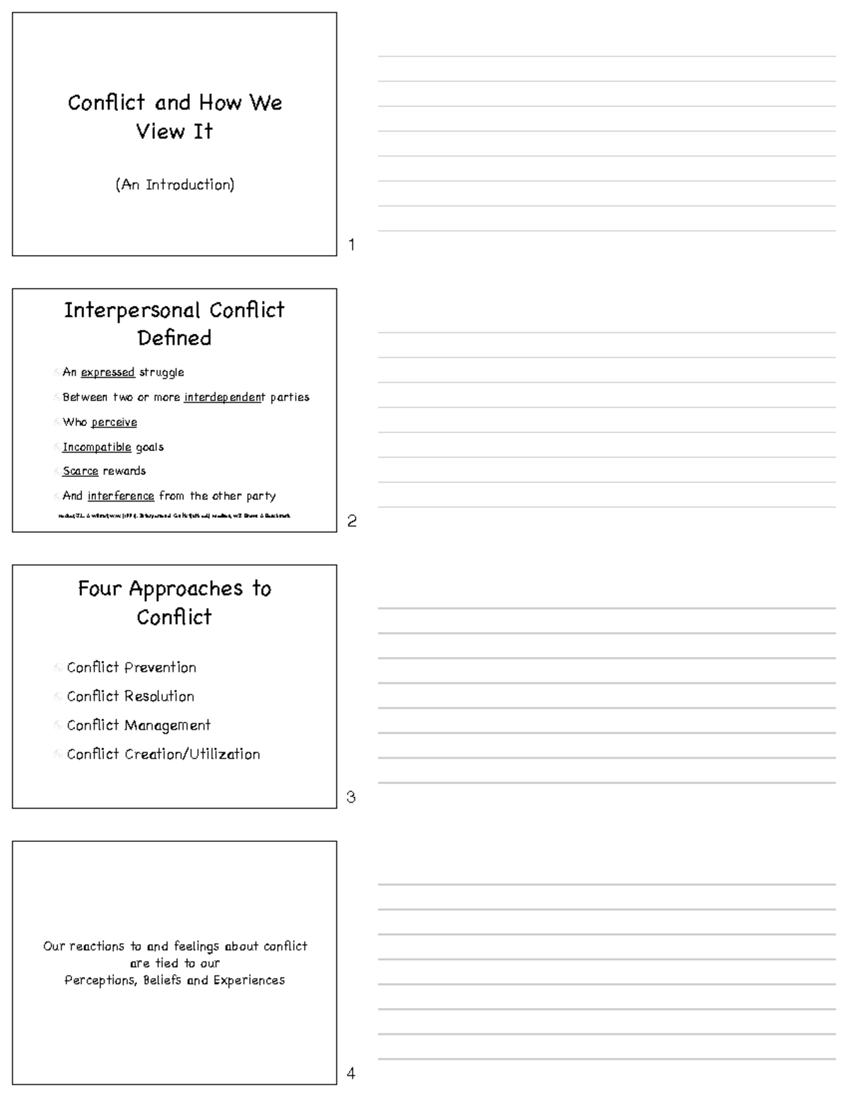01 01 Intro Week 1 Conflict and How We View It updated - Conflict and ...