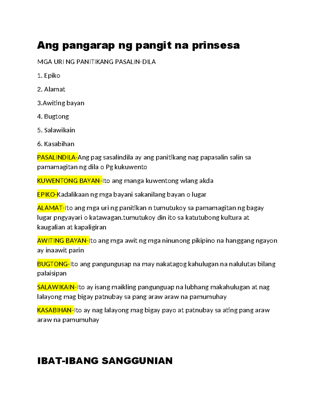 Ang pangarap ng pangit na prinsesa - MAGKATULAD-ang paghahambing kung ...