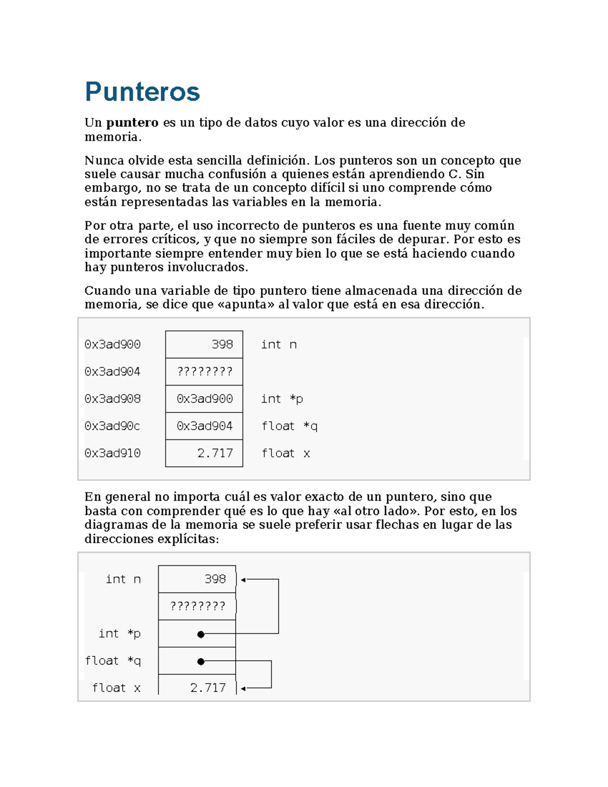 Apuntadores 1 Punteros - Punteros Un puntero es un tipo de datos cuyo ...