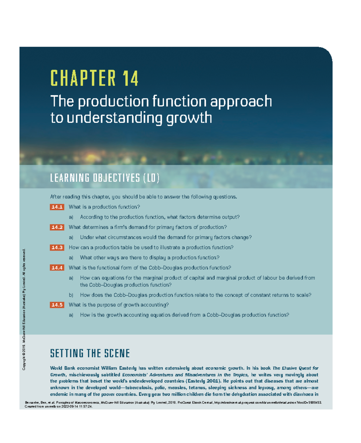 Principles of Macroeconomics - (Chapter 14 The production function ...