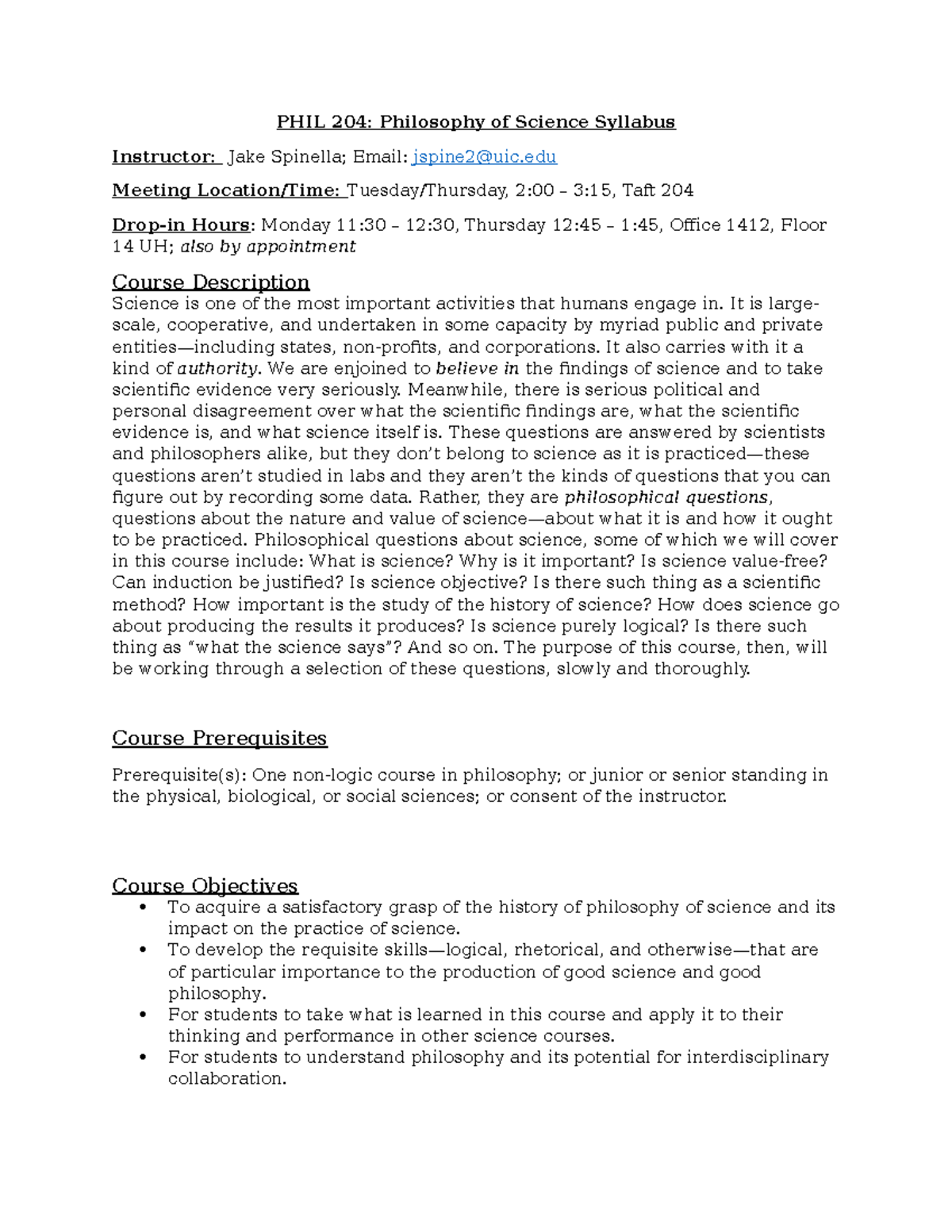 204Syllabus Fall 23 - syllabus - PHIL 204: Philosophy of Science ...