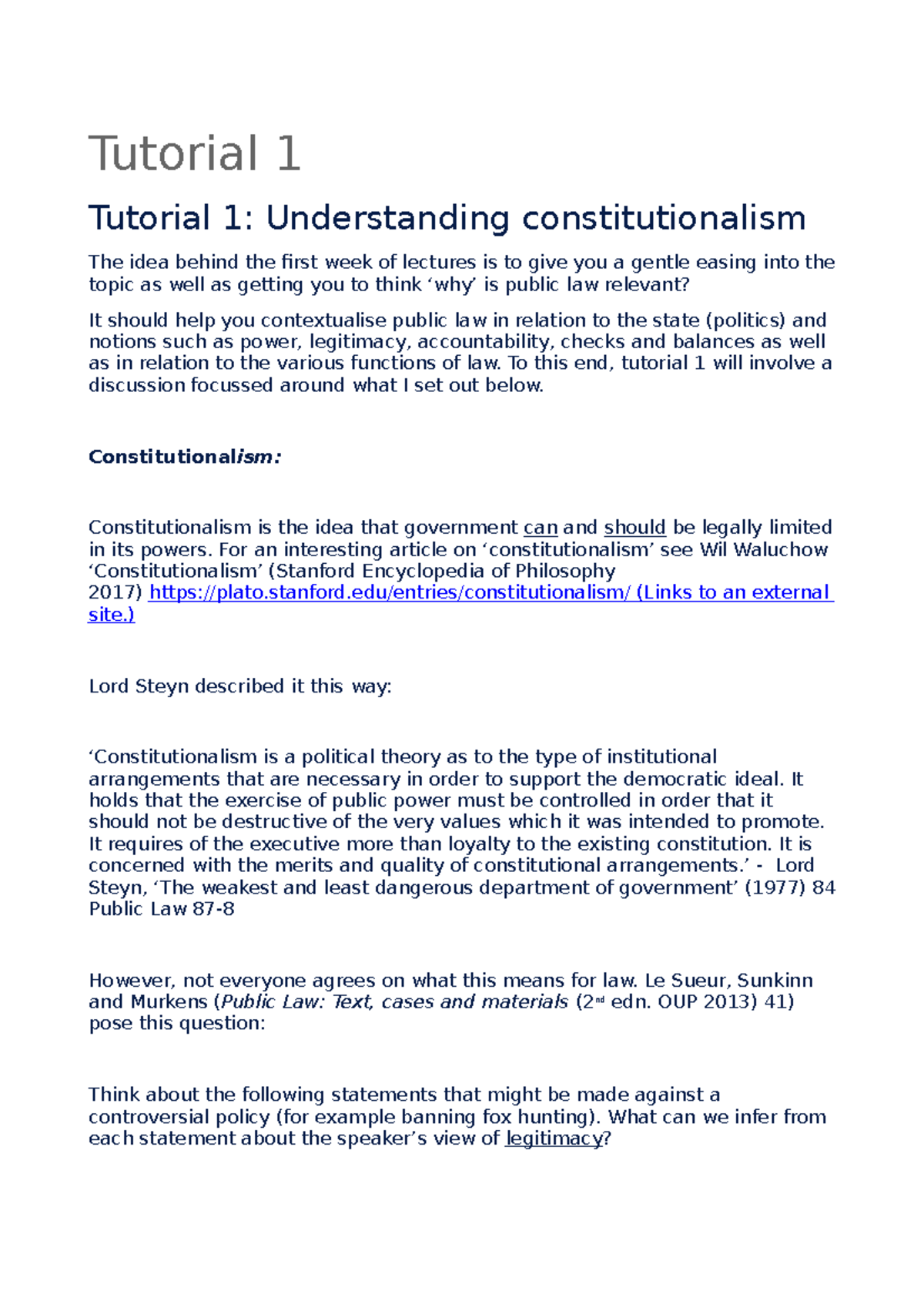 Tutorial 1 - introduction - Tutorial 1 Tutorial 1: Understanding ...